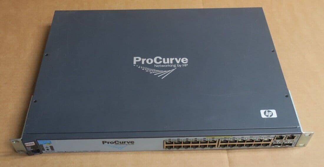 HP 2610-24-PWR 24x 10/100 RJ45 PoE 2x 1GbE RJ45 2x 1GbE SFP Port Switch ...