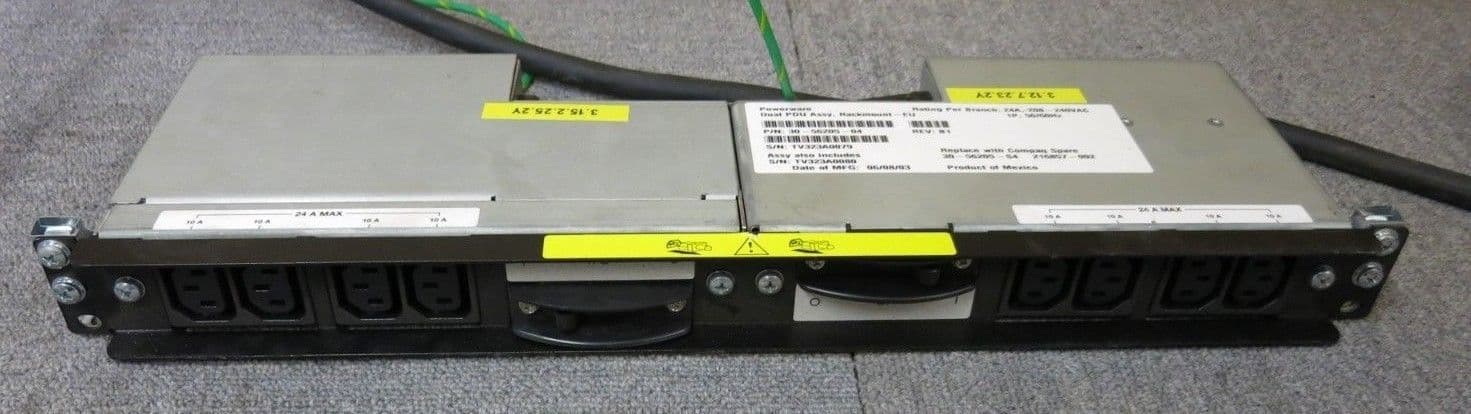 HP 30-56205-04 216858-002 2 x 24a Rack Dual PDU Power Distribution Unit ...