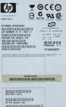 HP 300Gb 15k Dual Port Fibre Channel FC Hard Drive HDD in Caddy 454411-001