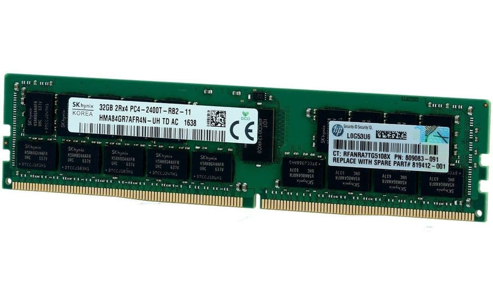 HP 32GB 2Rx4 PC4-2400T DDR4 ECC SERVER RAM 809083-091 805351-B21 819412-001 HPE