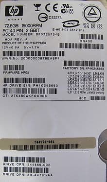 HP 36 4Gb U320 10K Ultra320 SCSI DRIVE A6571-69002