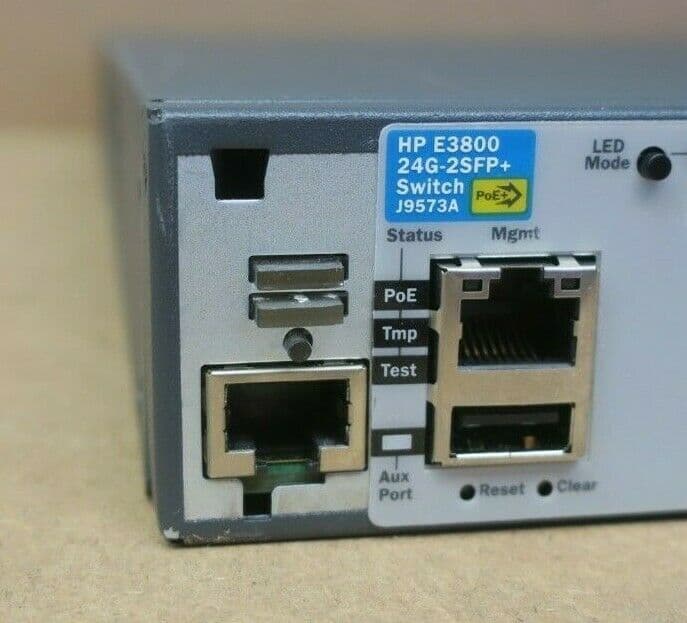 HP 3800-24G-PoE -2SFP 24x 1Gb Ethernet PoE 2x 10GbE SFP Port J9573A Switch