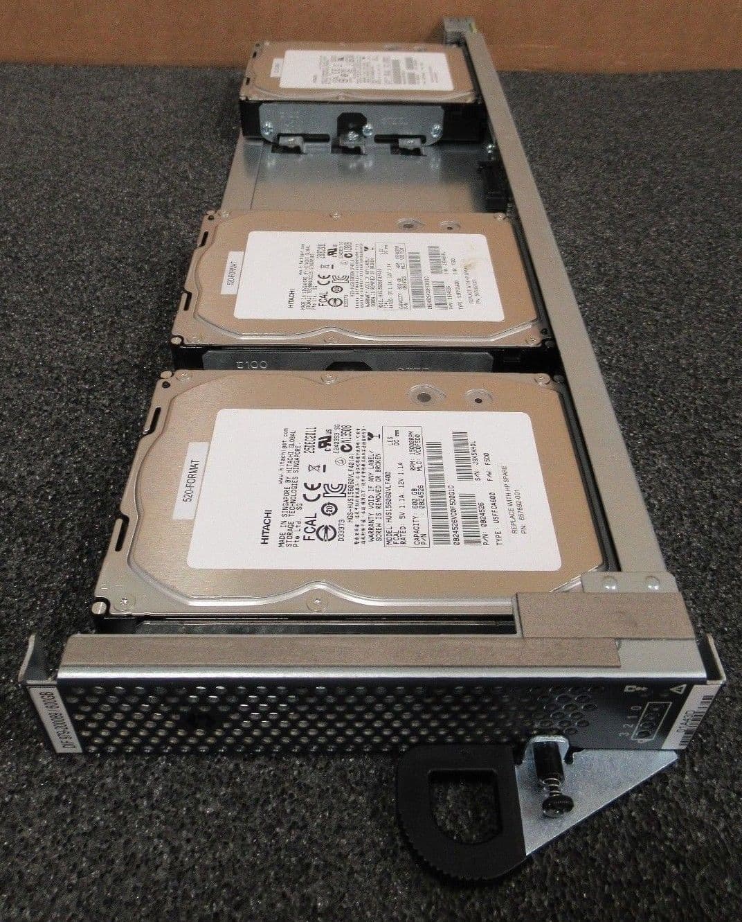 HP 3PAR 979-200089 3 x 600GB Fibre Channel Drive Sled Magazine Blade ...