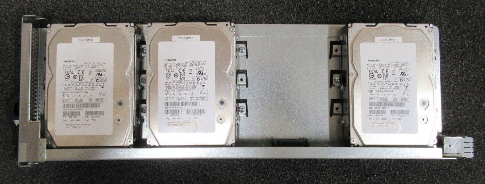 HP 3PAR 979-200089 3 x 600GB Fibre Channel Drive Sled Magazine Blade ...