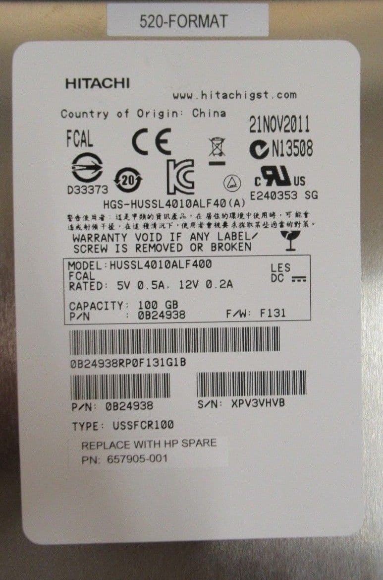 HP 3PAR 979-200095 4 x 100GB 3 5" FC SSD Drive Sled Magazine Blade ...