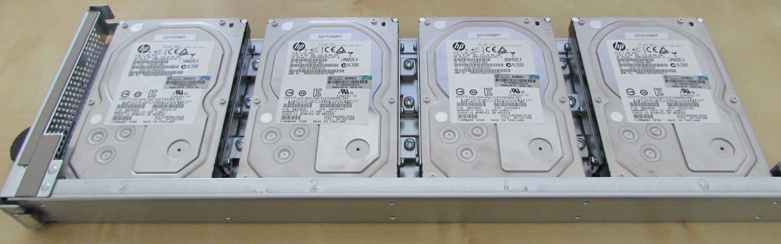 HP 3PAR QW907A / QW913A / 697390-001 4 x 2TB 6G SAS 7 2K Disk Tray V400 ...