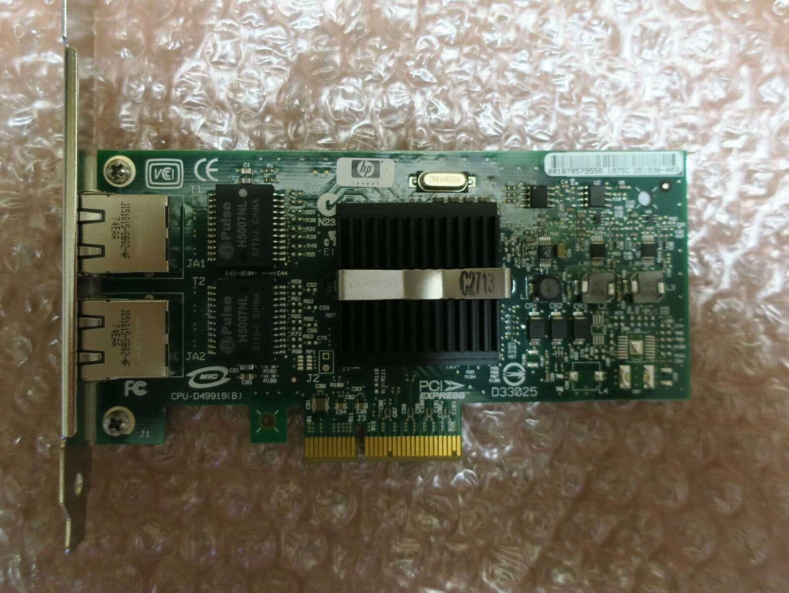 HP 412651-001 412646-001 NC360T PCI Dual Port Gigabit Network Card Full ...
