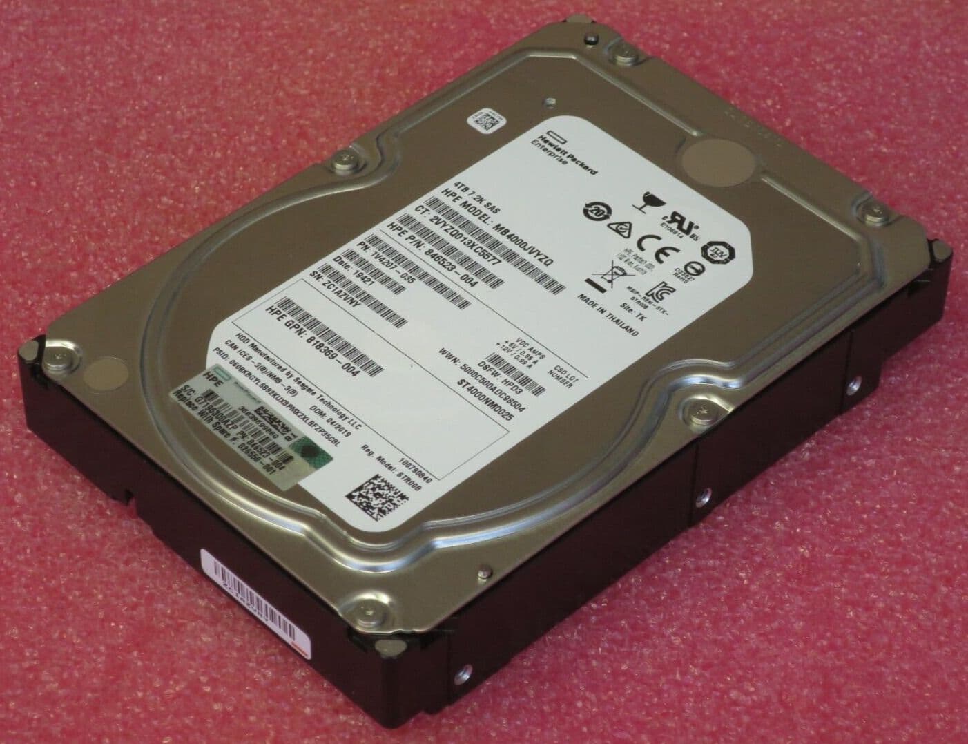 HP 4TB 7 2K 12G 3 5 " SAS MB4000JVYZQ DSFW HPD3 846523-004 818369-004 ...