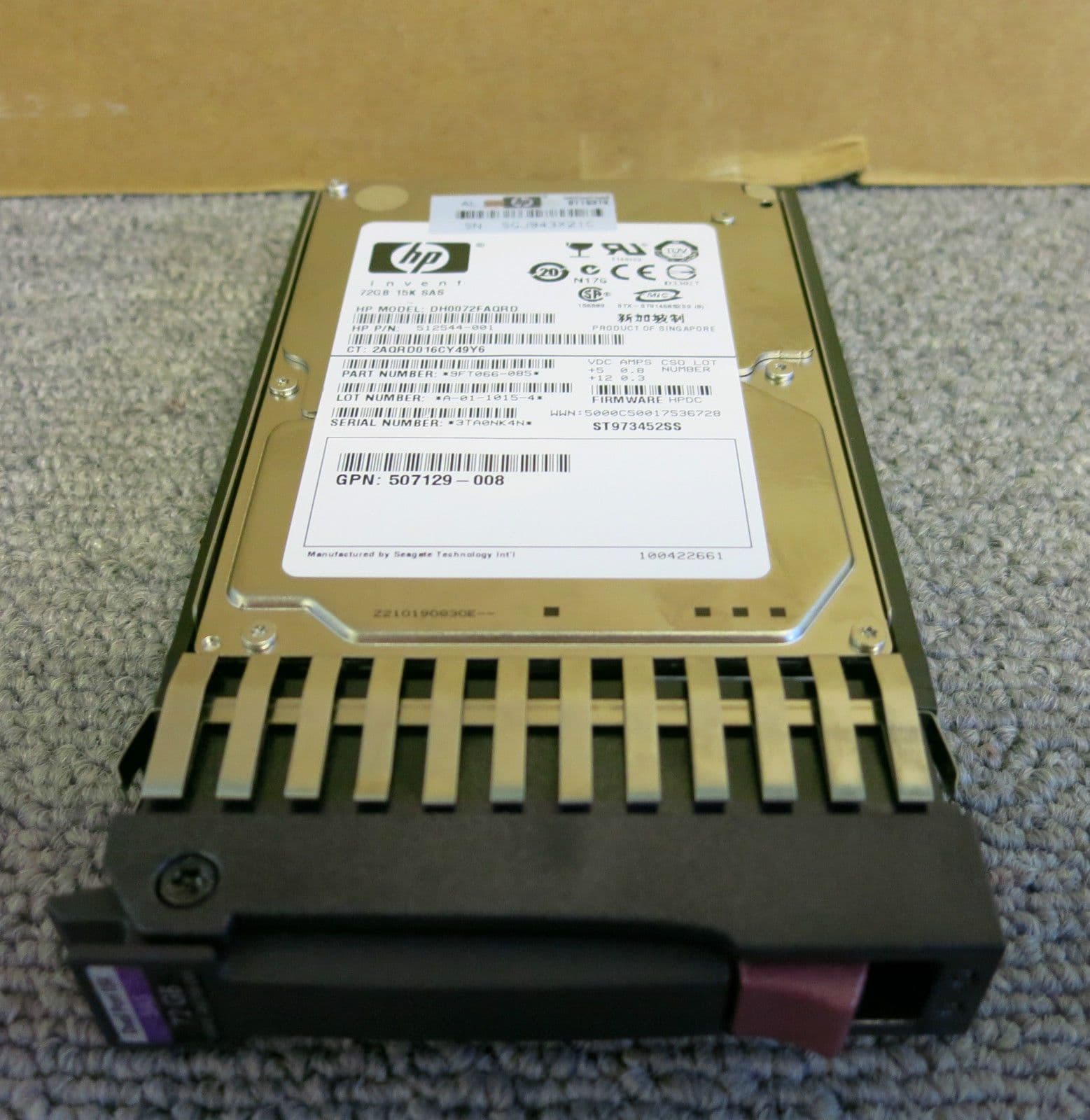 HP 512544-001 418398-001 DH0072FAQRD 72GB 15K RPM 2 5" SAS Dual Port ...