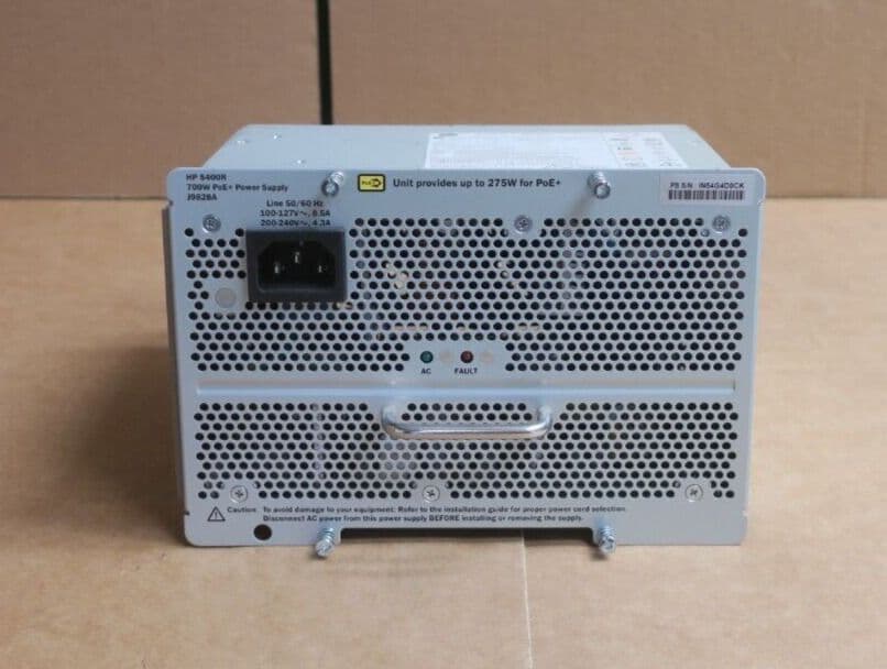 HP 5400R 700W POE zl2 80Plus Gold Power Supply PSU 275w POE J9828A 0957 ...