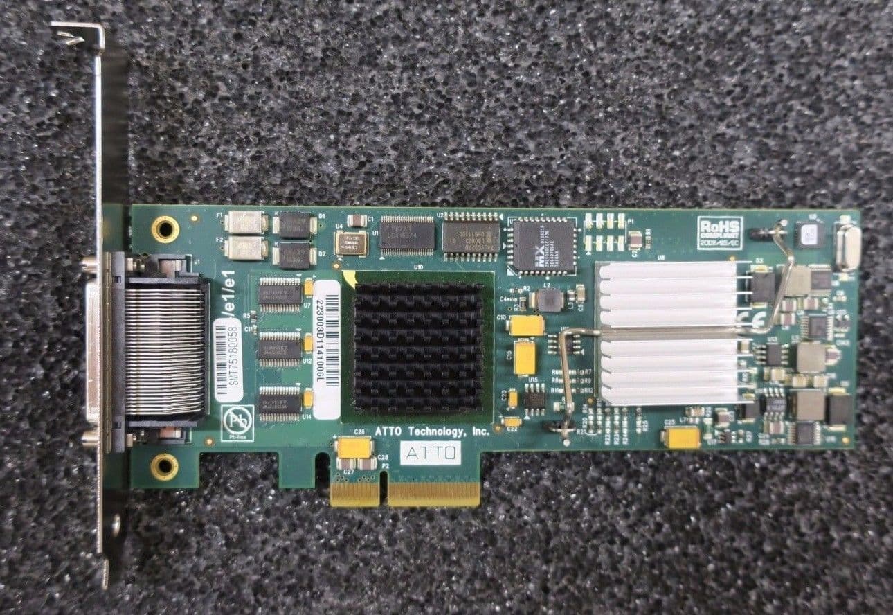 HP 593120-001 AH627-60003 Dual Channel SCSI U320E HBA PCI-E Adapter Full Height