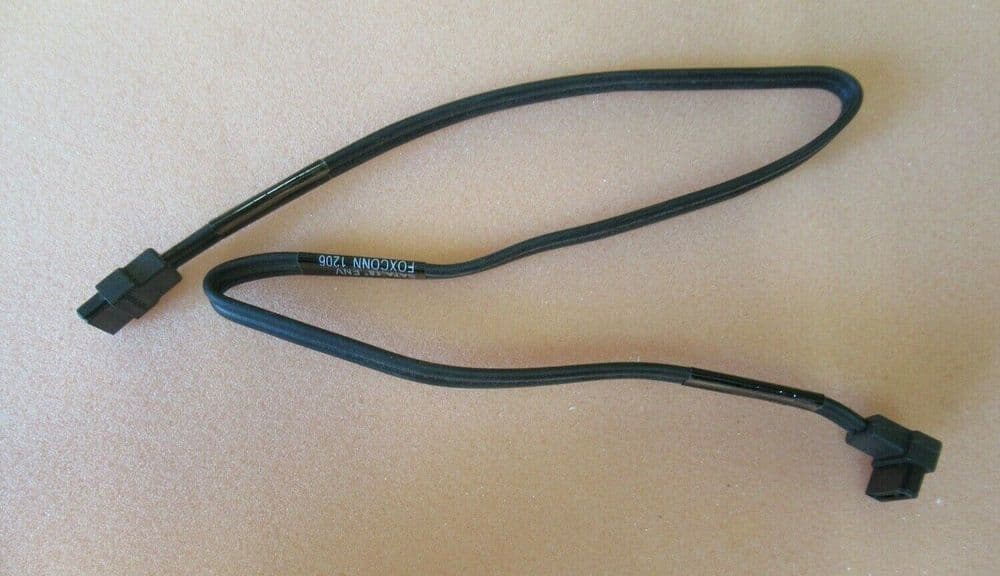 HP 611894-006 Straight to 90 Angle 18" Internal Black SATA Cable