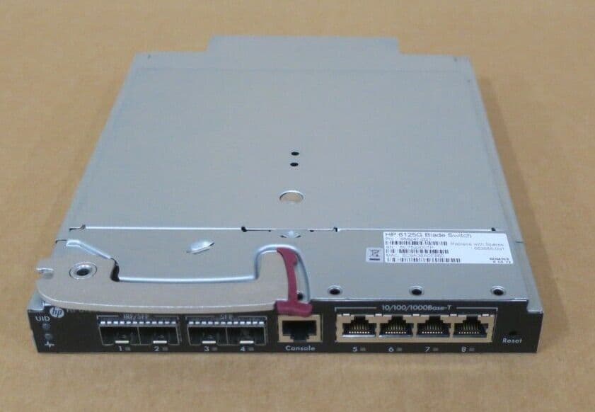 HP 6125G Blade Switch 4x 1Gb RJ-45 2x 1Gb SFP 2x 1/10Gb SFP 663656-001