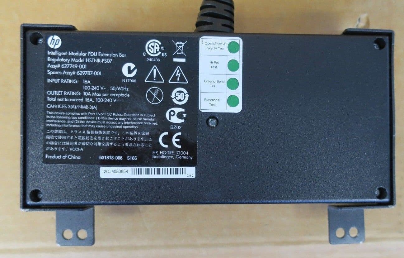 HP 629787-001 Intelligent Modular 5xC13 PDU Extension Bar 627749-001 HPE