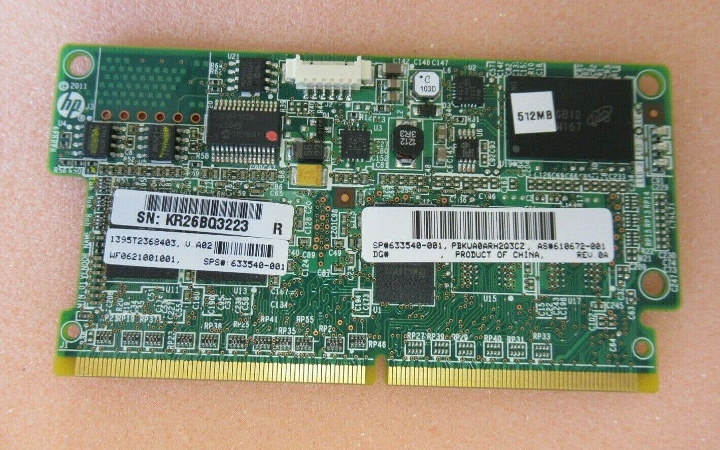 HP 633540-001 610672-001 Smart Array P-Series 512MB Flash-Backed Write Cache