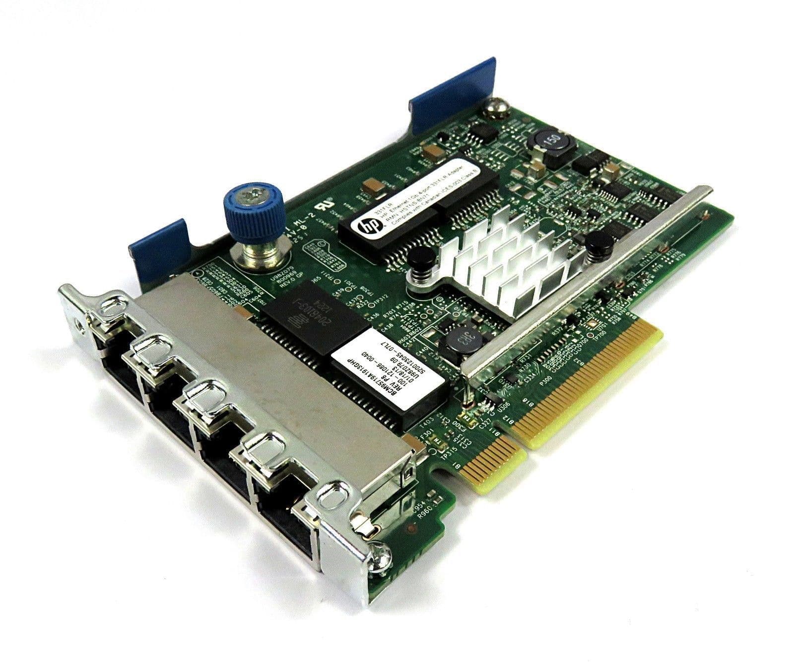 HP 634025-001 4-Port 331FLR PCIe x8 Gigabit Ethernet Adapter Card ...