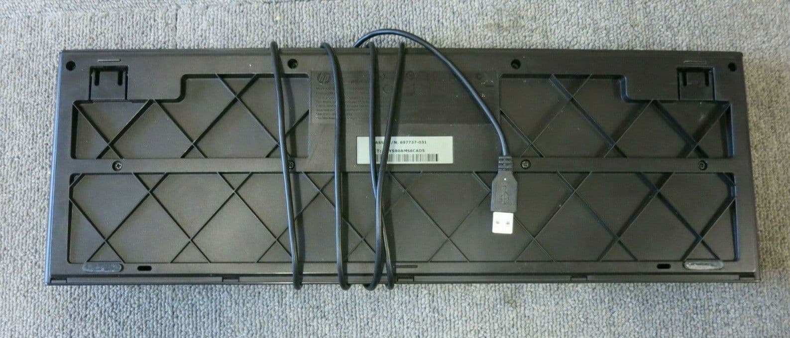 HP 697737-031 PR1101U Black Straight Wired USB QWERTY UK Multimedia ...