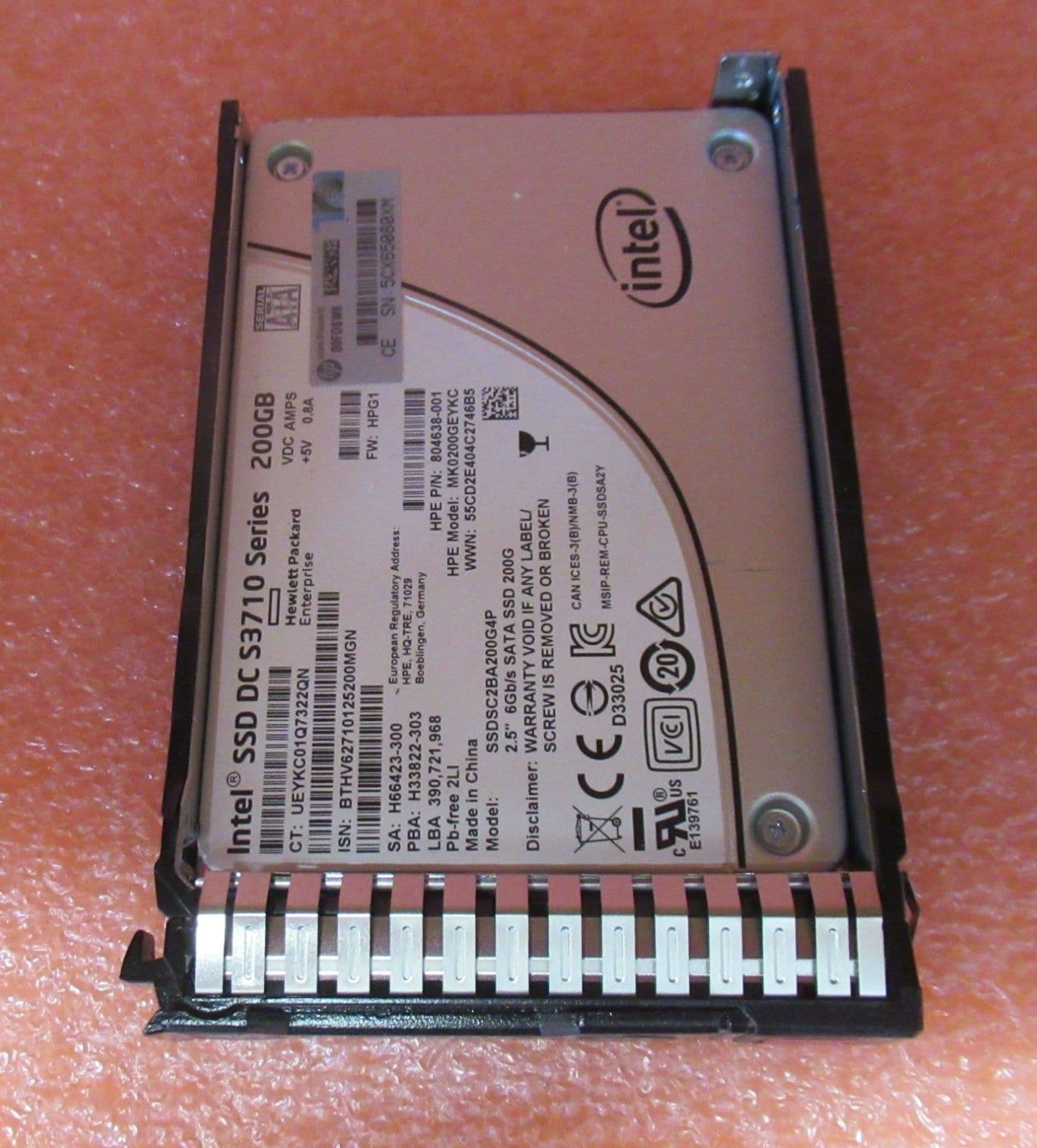 HP 804638-001 804639-B21 200GB MLC SATA 6Gbps Hot Swap 2 5" Internal SSD