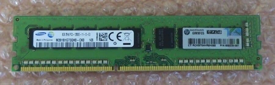 HP 8GB 2Rx8 PC3-12800E DDR3-1600 ECC UDIMM Server Memory 669239-081 669324-B21