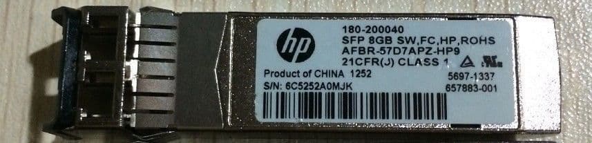 HP 8Gb Shortwave Fibre Channel SFP Transceiver Module 8Gbps SW FC ...