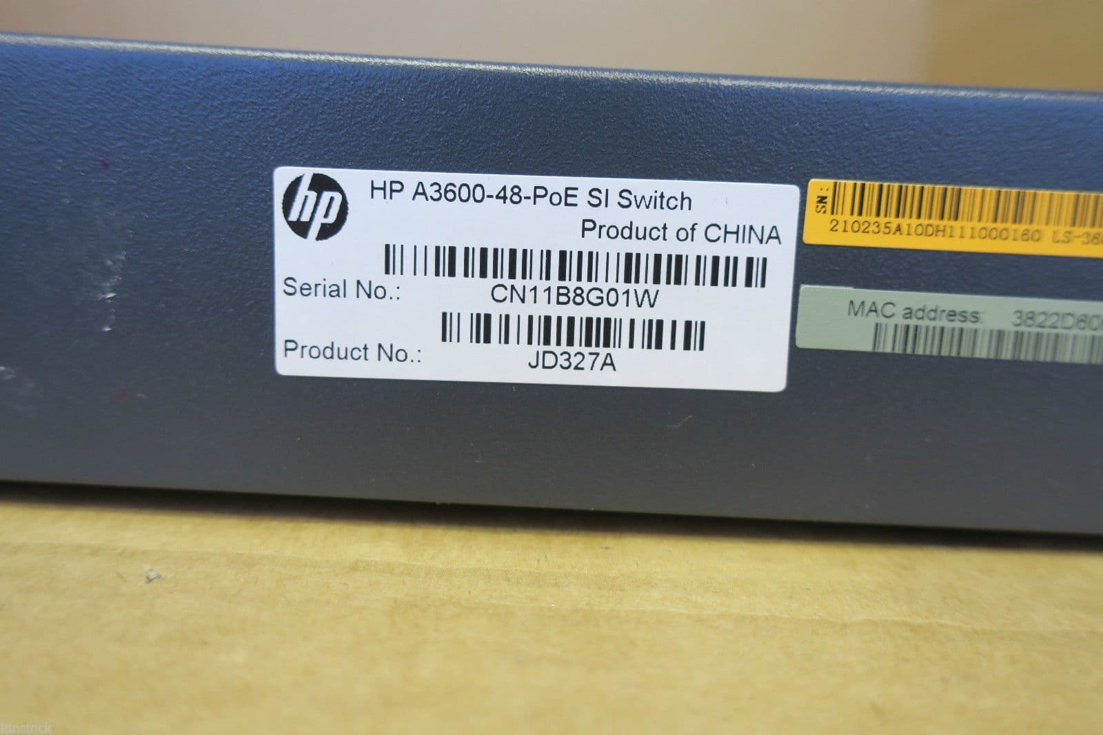 HP A3600-48-PoE SI - 48 Port Layer 3 Managed Ethernet Switch PoE JD327A
