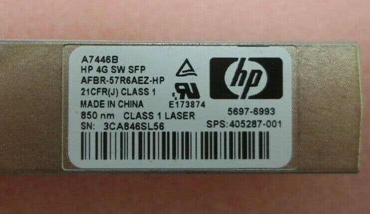 HP A7446B Avago 4Gb SW 850nm SFP Transceiver Module AFBR-57R6AEZ-HP ...