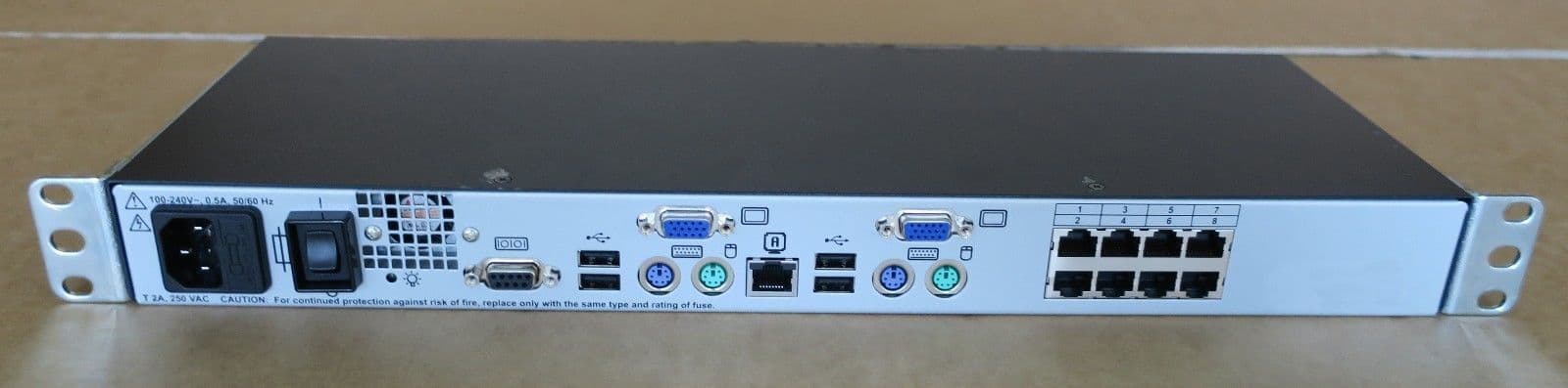 HP AF616A Server Console Switch PS/2 CAT5 Stackable 0x2x8 KVM Switch ...