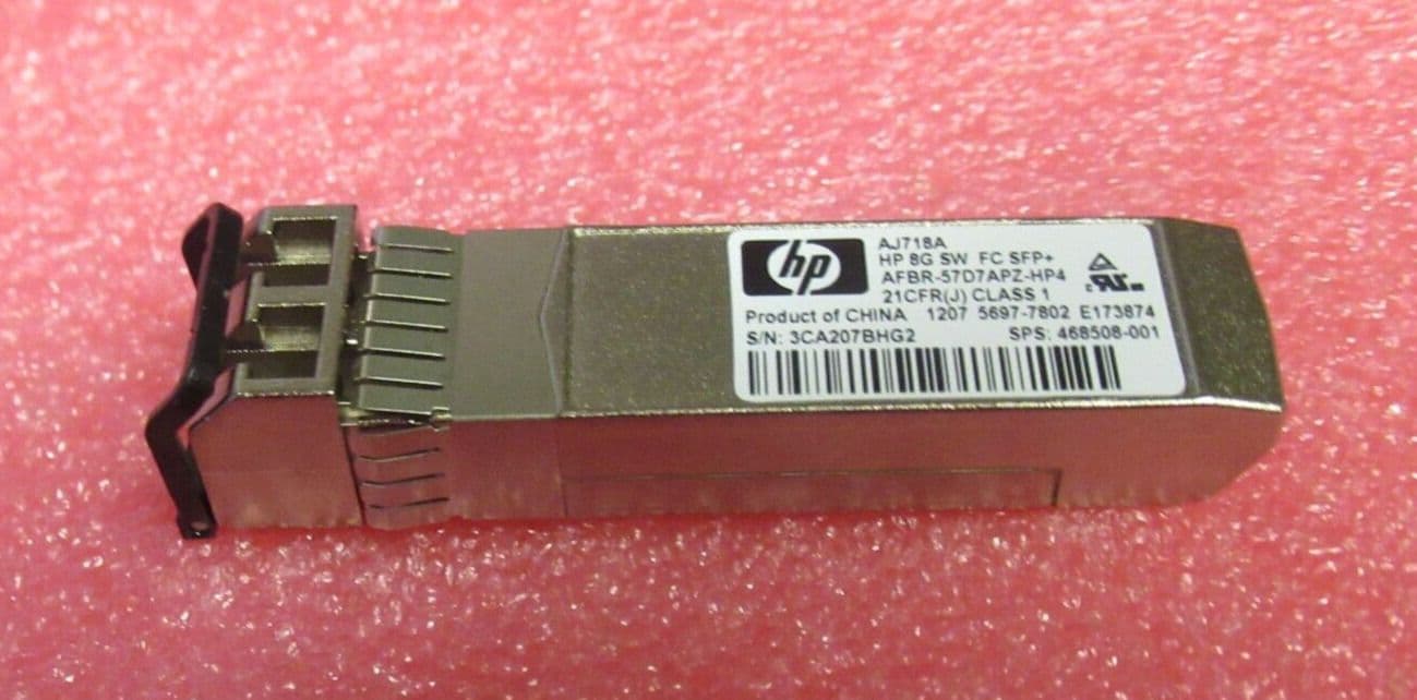 HP AJ718A SFP 8Gb SW FC SFP Optical Transceiver AFBR-57D7APZ-HP4 468508-001