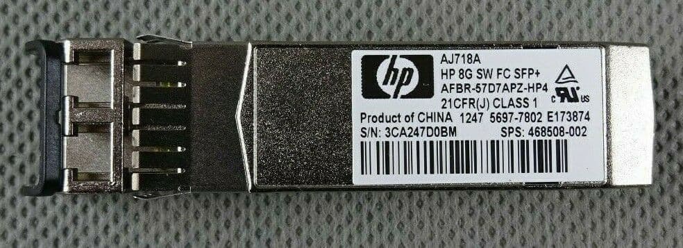 HP AJ718A SFP 8Gb SW FC SFP Optical Transceiver AFBR-57D7APZ-HP4 468508-002