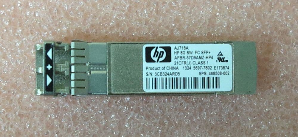 HP AJ718A SFP 8Gb SW FC SFP Optical Transceiver AFBR-57D9AMZ-HP4 468508-002