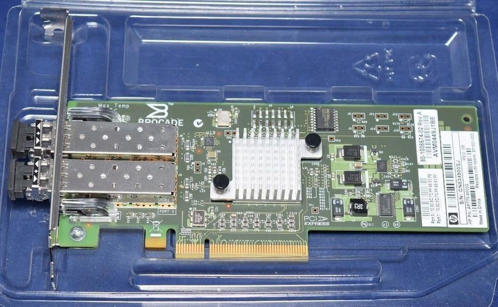 HP AP770B 82B 2-Port Fibre Channel HBA Host Bus Adapter 8Gbps PCI-E ...