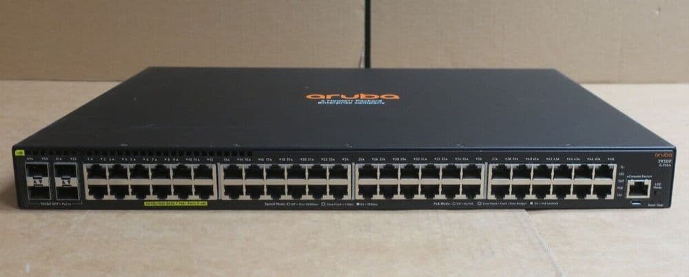 HP Aruba 2930F 48x Gigabit PoE RJ45 4x 1/10GbE SFP Port L3 Switch JL256A