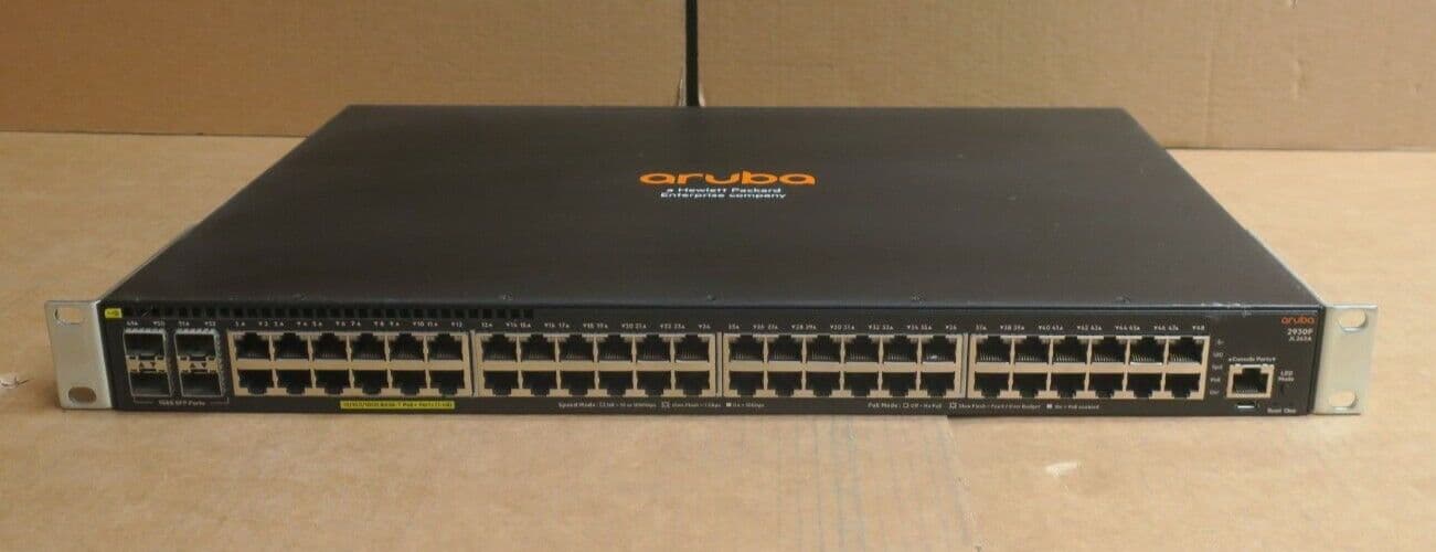 HP Aruba 2930F 48x Gigabit PoE RJ45 4x 1GbE SFP Port L3 Managed Switch ...