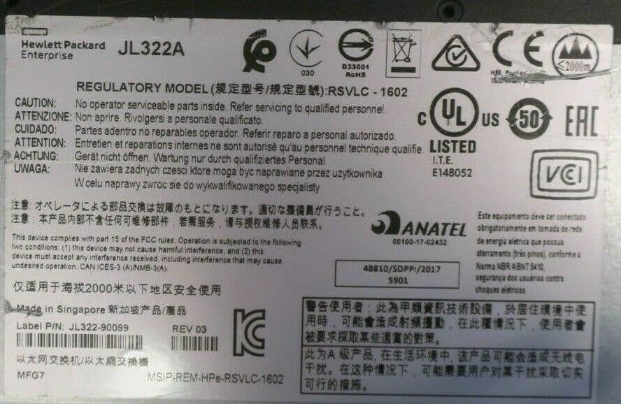 HP Aruba 2930M 44x 10/100/1000 PoE 4x 1Gb SFP Ports L3 Switch JL322A 2 ...