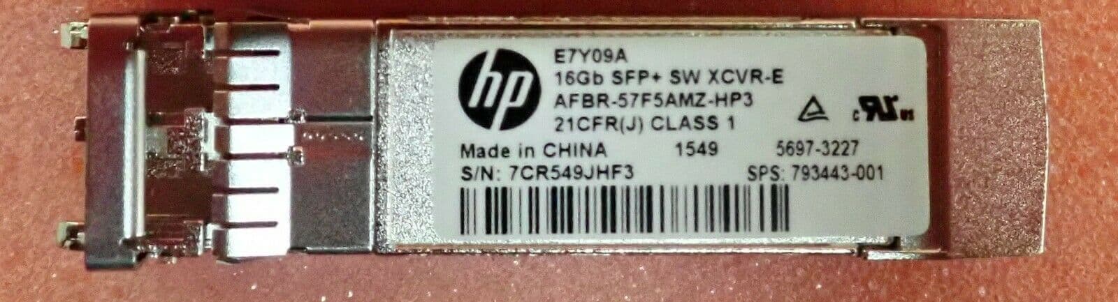 HP Avago 16Gb SFP FC SW Transceiver Module AFBR-57F5AMZ-HP3 793443-001 ...