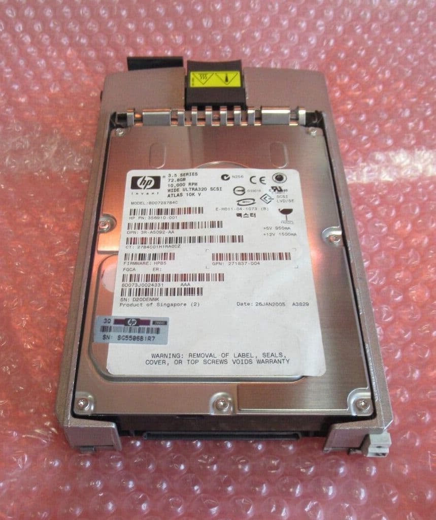 HP BD07287B4C 356910-001 72 8GB 10000RPM U320 SCSI Hot-Swap 3 5 ...