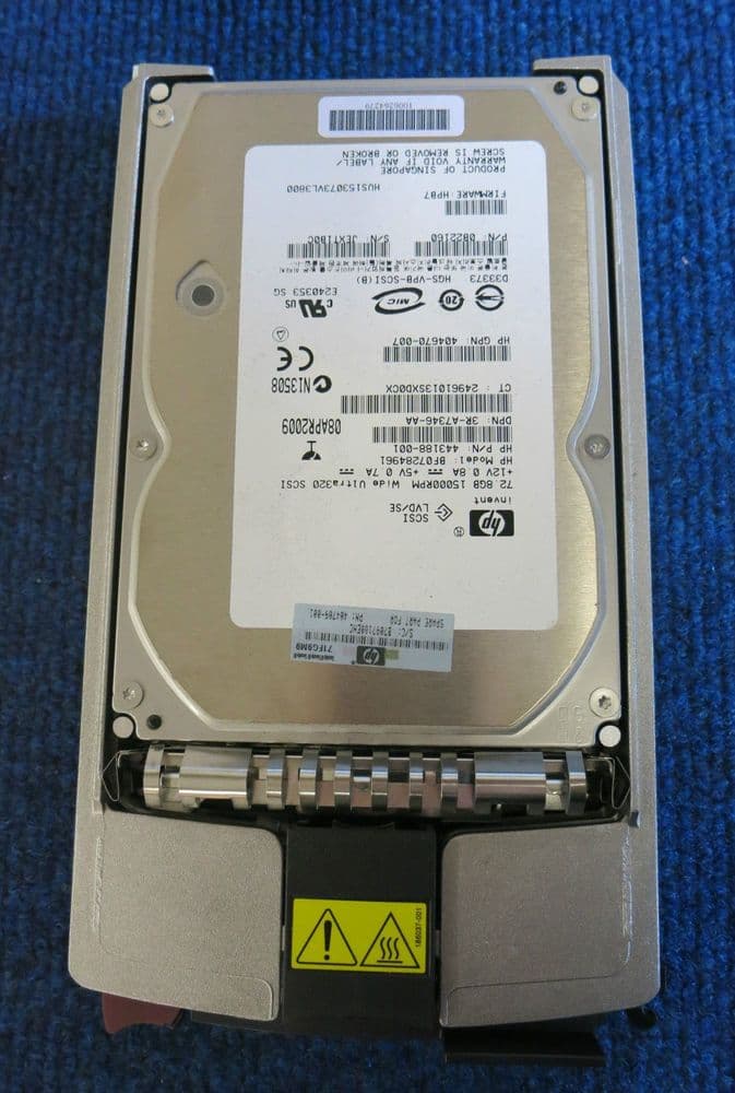 HP BF07284961 443188-001 72 8GB 15K RPM Wide U320 SCSI Hot Plug Hard Drive
