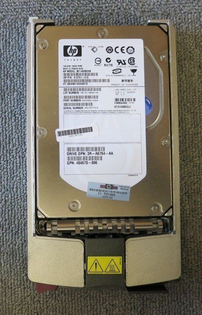 HP BF1468B26B 412751-015 347708-B22 146 8GB 15000RPM Ultra320 SCSI ...
