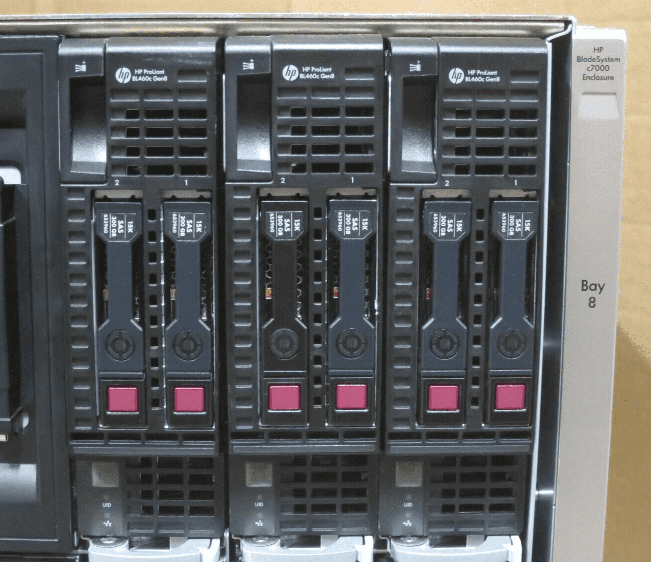 HP Blade System BL C7000 G3 Blade Chassis 3x BL460C Gen8 6x E5-2650v2 ...
