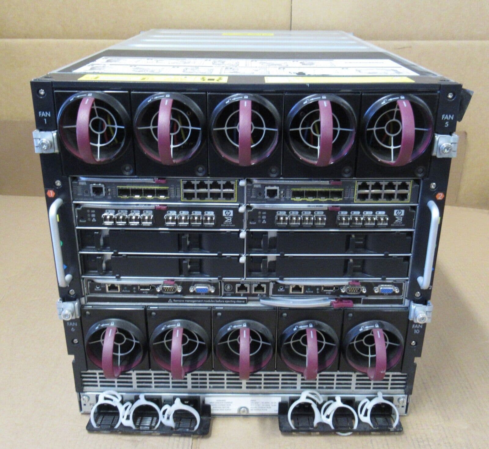 HP Blade System BL C7000 GEN2 Platinum Chassis 6x 2250W 10x Fans 2xOA ...