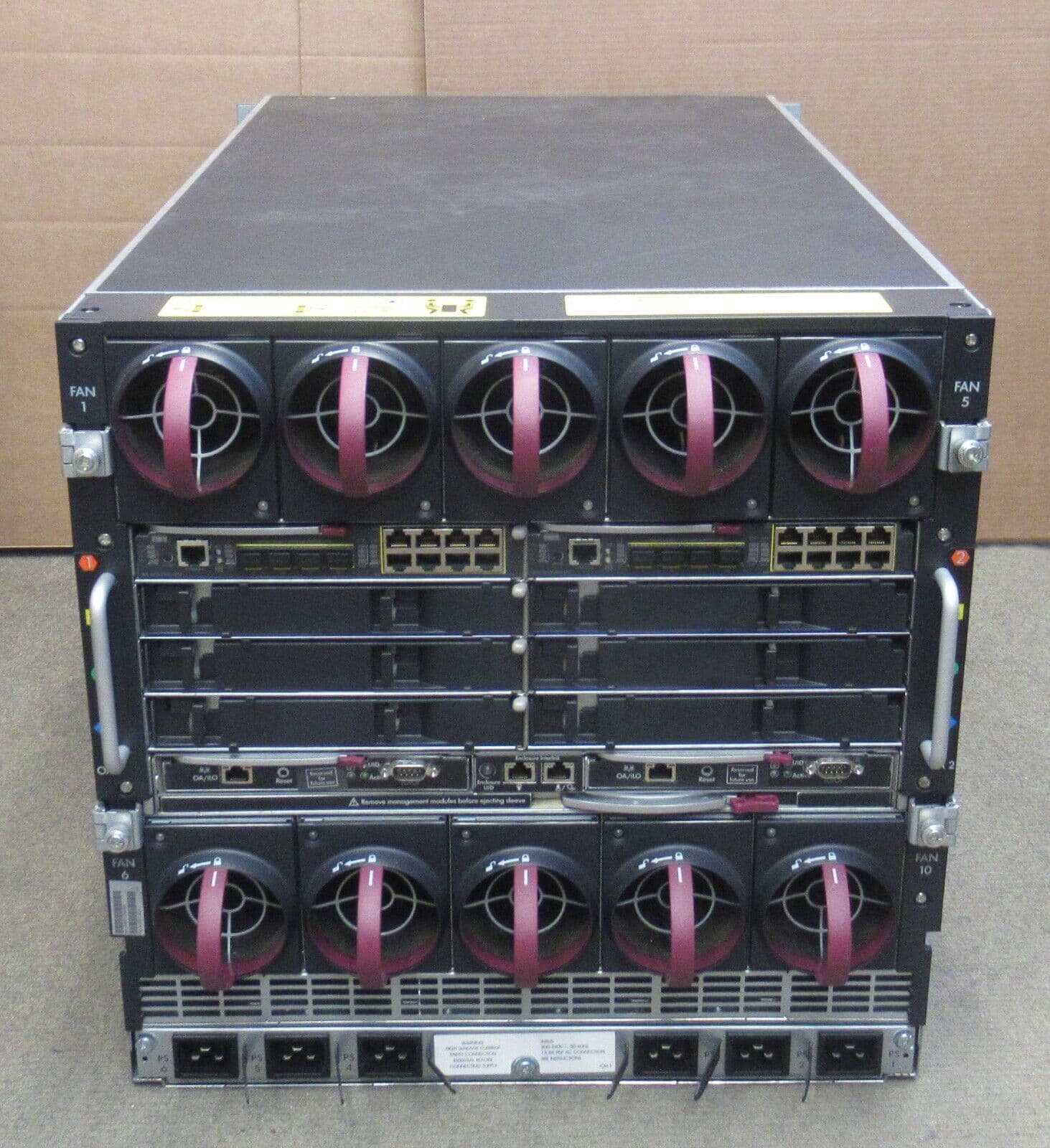 HP Blade System BL C7000 Platinum Chassis 6x 2400W 10x Fans 2x OA ...