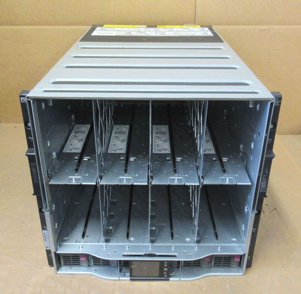 HP Blade System BL C7000 Platinum Chassis 6x 2400W 10x Fans 3xHP OA ...