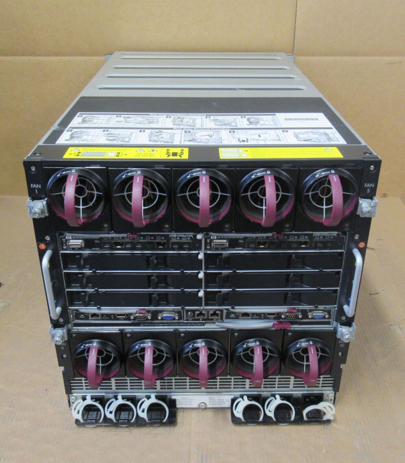 HP Blade System BL C7000 Platinum Chassis 6x 2400W 10x Fans 3xOA ...