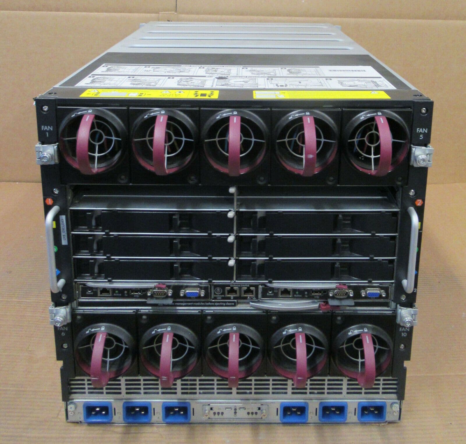 HP BladeSystem BL C7000 G3 GEN3 Platinum Chassis 6x 2450W PSU 10x Fans ...