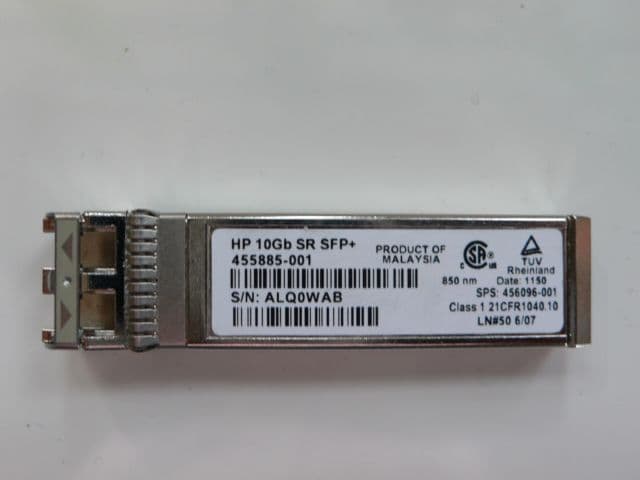 HP BLc 10Gb SR SFP LC Network Transceiver Module 850nm 456096-001 ...