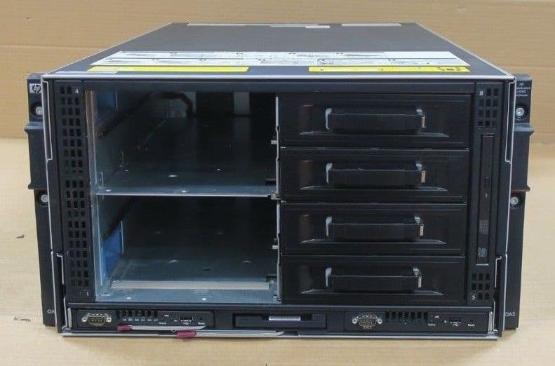 HP BLc3000 Platinum 696908-B21 Rack mount Blade Enclosure 2 x VC Flex ...