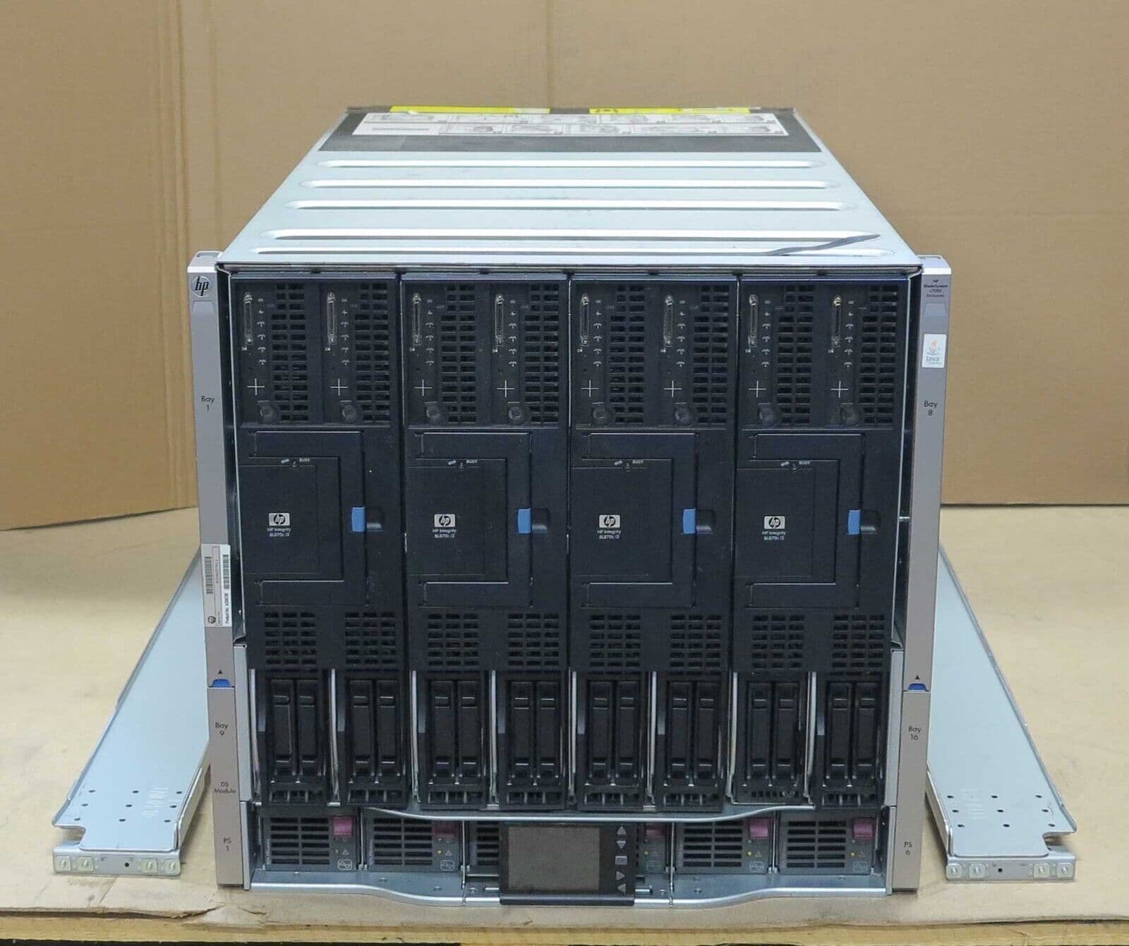 HP BLC7000 AD361DR 10U 4x Integrity BL870c i2 Itanium 9350 1 73GHz 64GB Ram