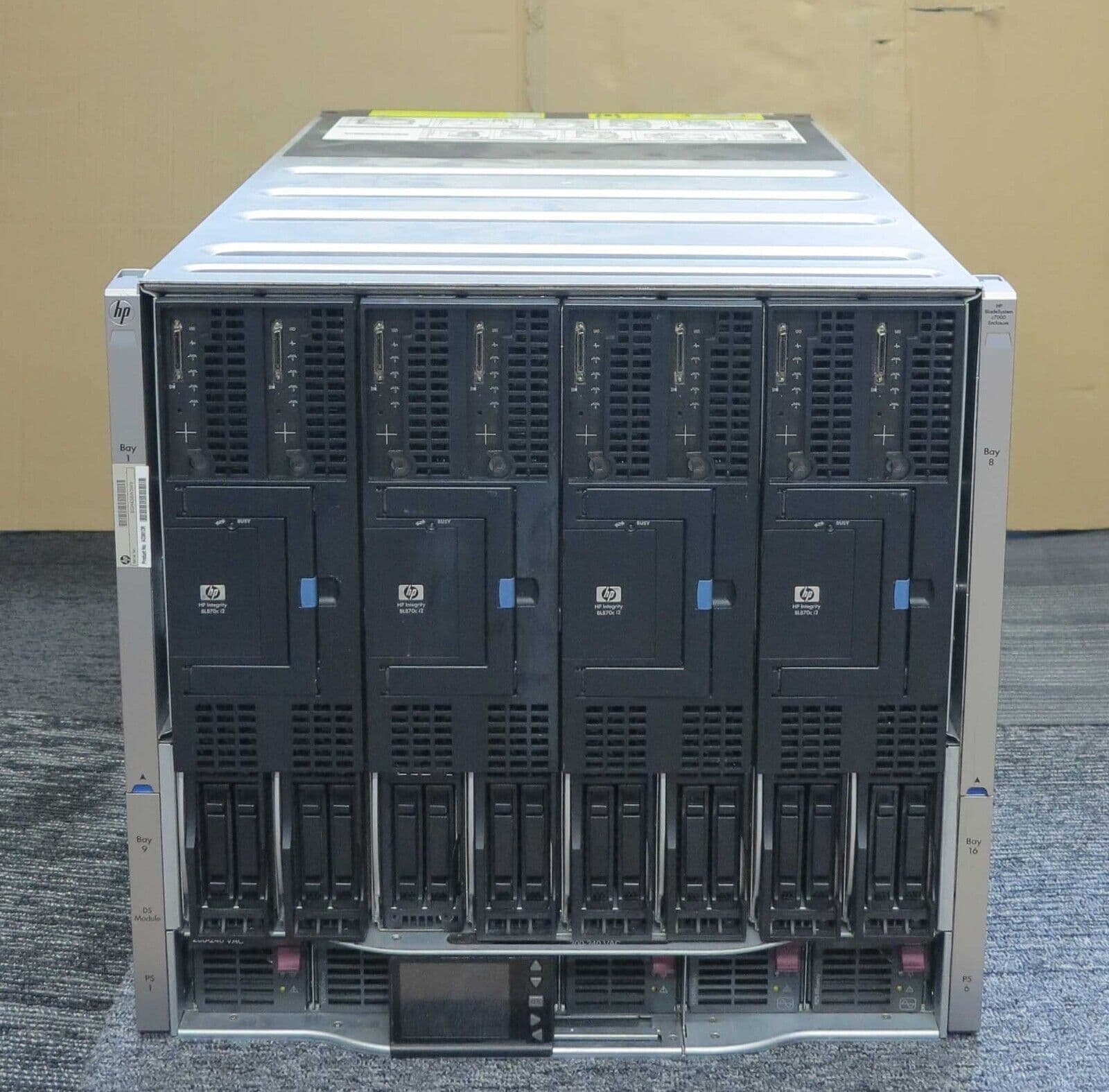 HP BLC7000 AD361DR Chassis 4x Integrity BL870c i2 Itanium 9350 1 73GHz ...
