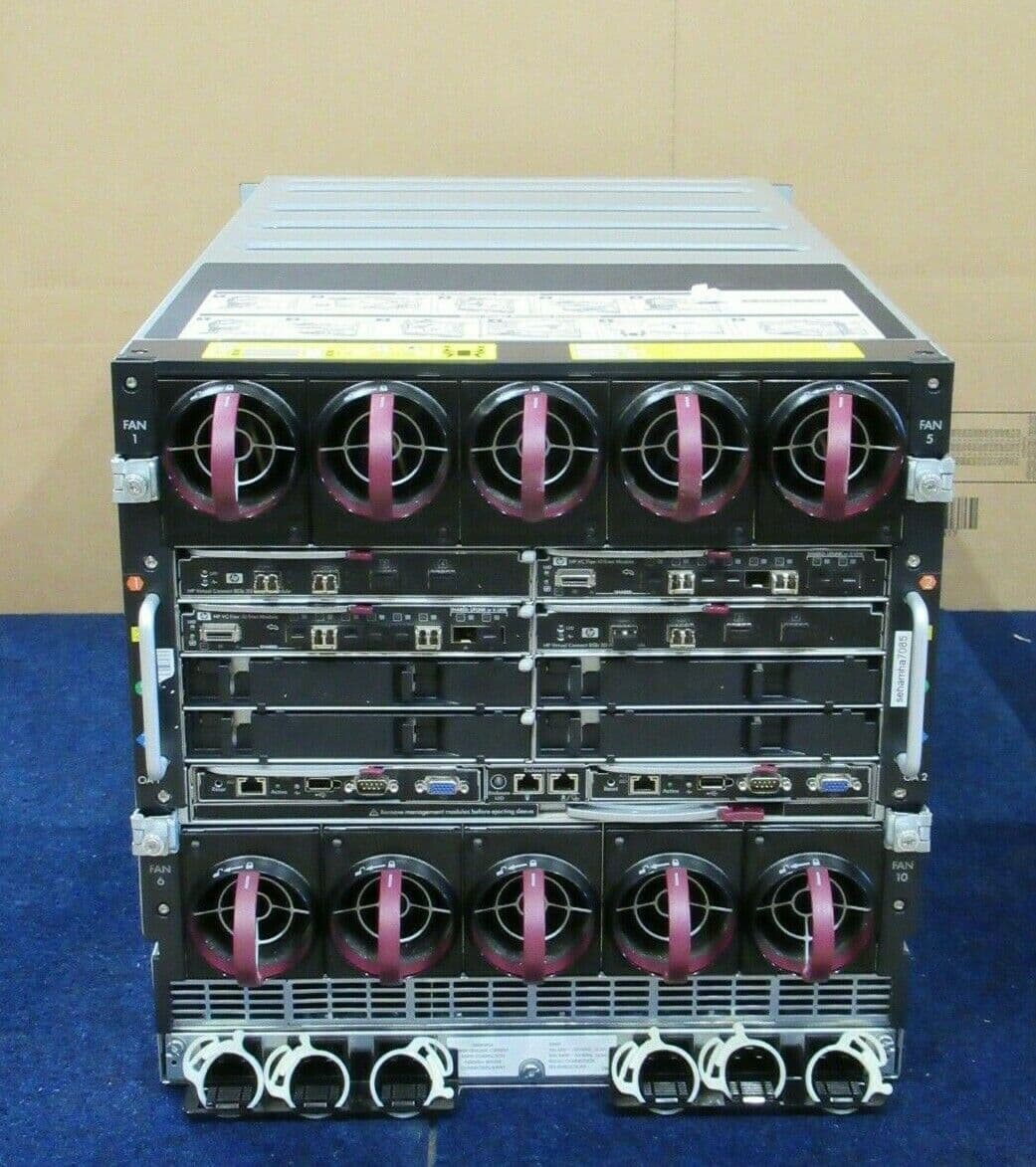 HP BLc7000 Gen2 BLc BL c7000 Blade Chassis Enclosure 507019-B21 6x PSU ...