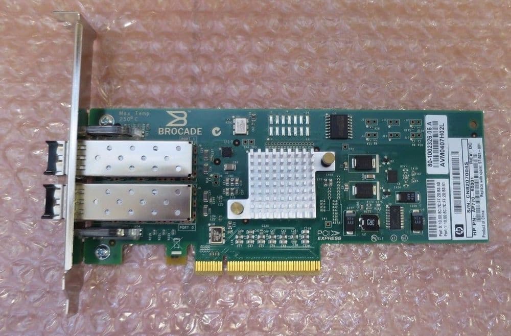 HP Brocade 825 571521-001 - Dual Port 8GB FC HBA AP770A PCI-E 2x SFP